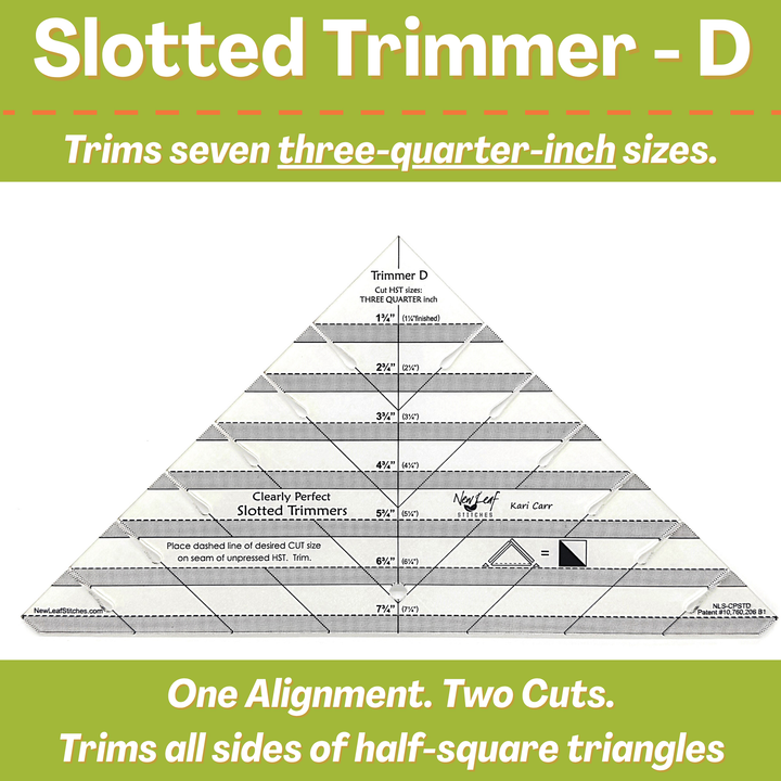 Slotted Trimmers - for Half Square Triangles – New Leaf Stitches